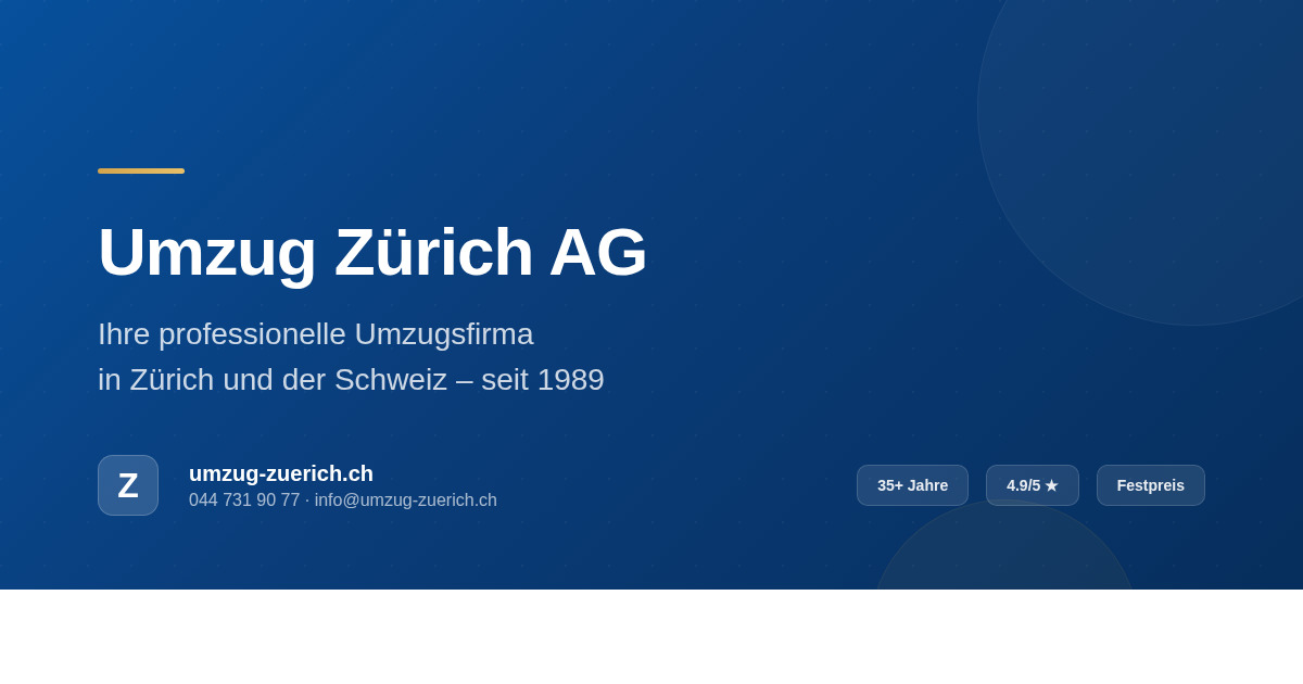 Zwischenlagerung beim Umzug – Kosten & Tipps Schweiz | Umzug Zürich